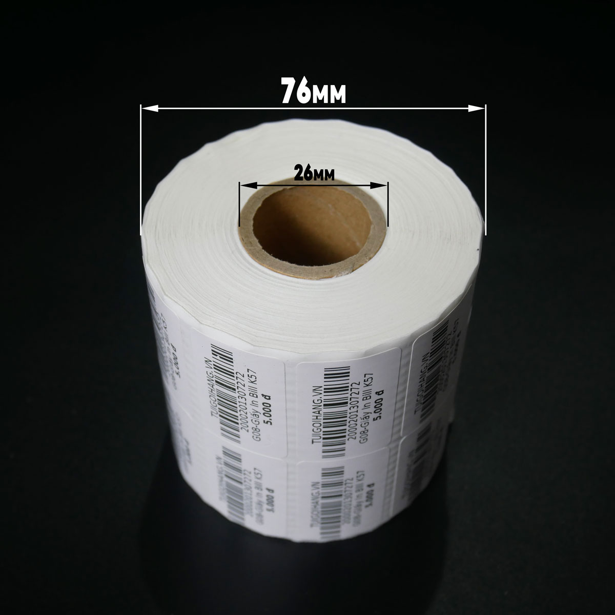 Giấy In Barcode 35x22 Cuộn 2 Hàng 2400 Tem Giá Sỉ
